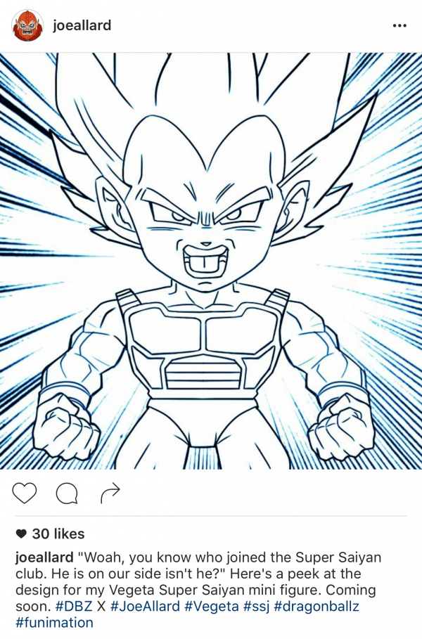 Joe Allard Teases New "The Loyal Subjects" Vegeta Design - DBZ Figures.com