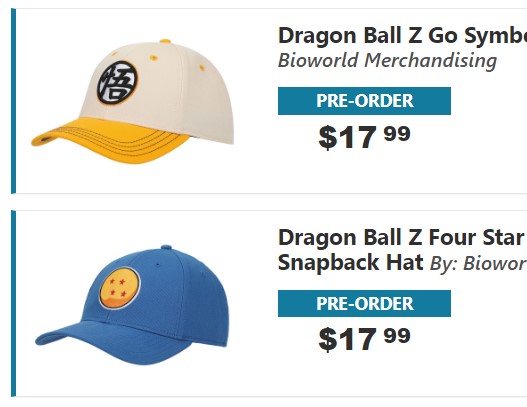 Dragon Ball Hats - DBZ Figures.com